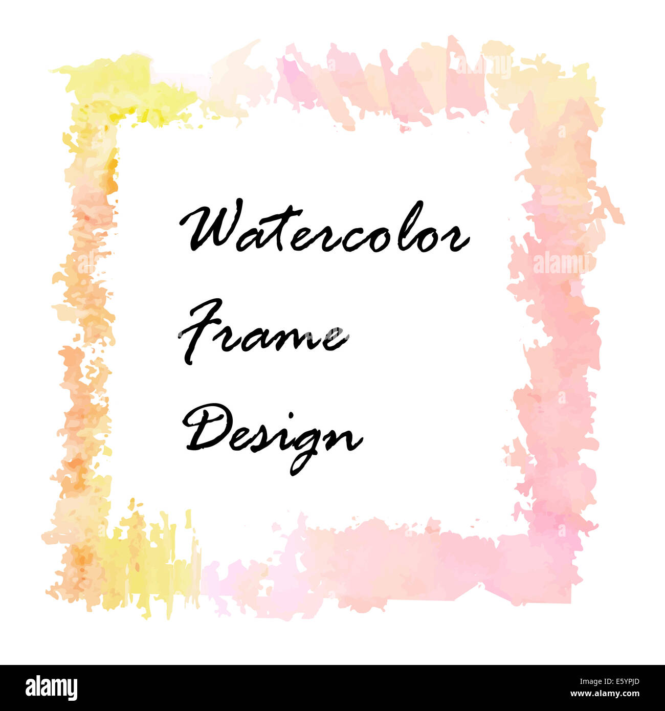 Watercolor frame design. Made in a vector Stock Photo - Alamy