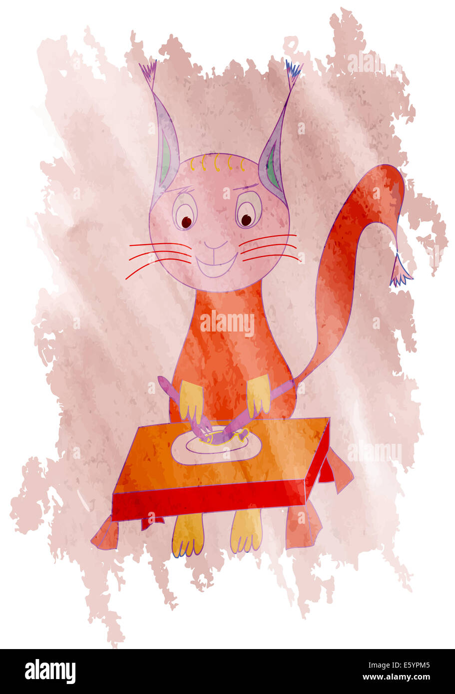 Animal cat fish bowl cartoon hi-res stock photography and images - Alamy