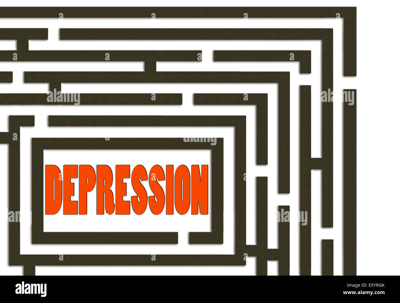 Depression maze concept Stock Photo - Alamy