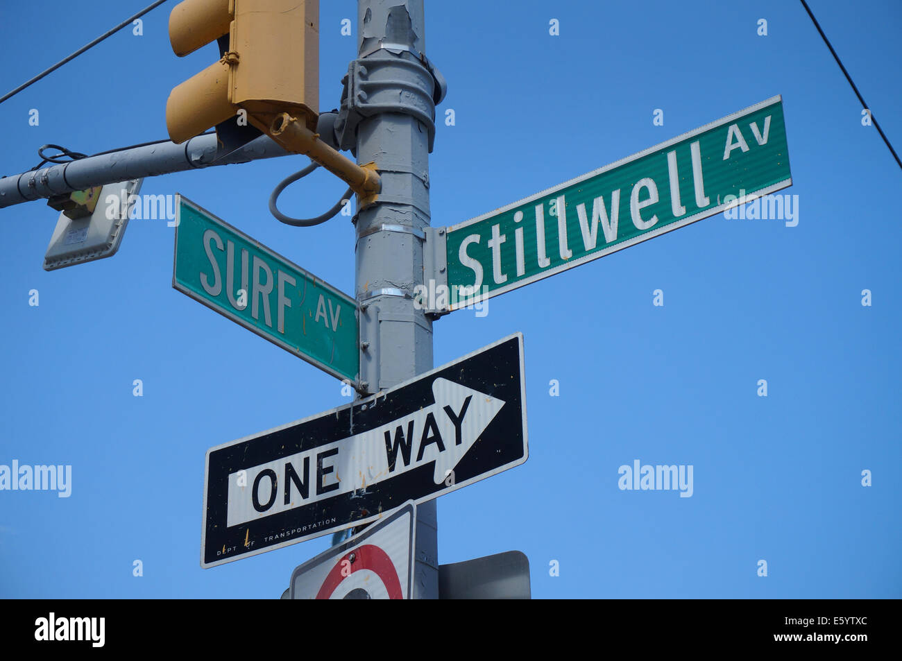 Stillwell Avenue Sign Stock Photo - Alamy
