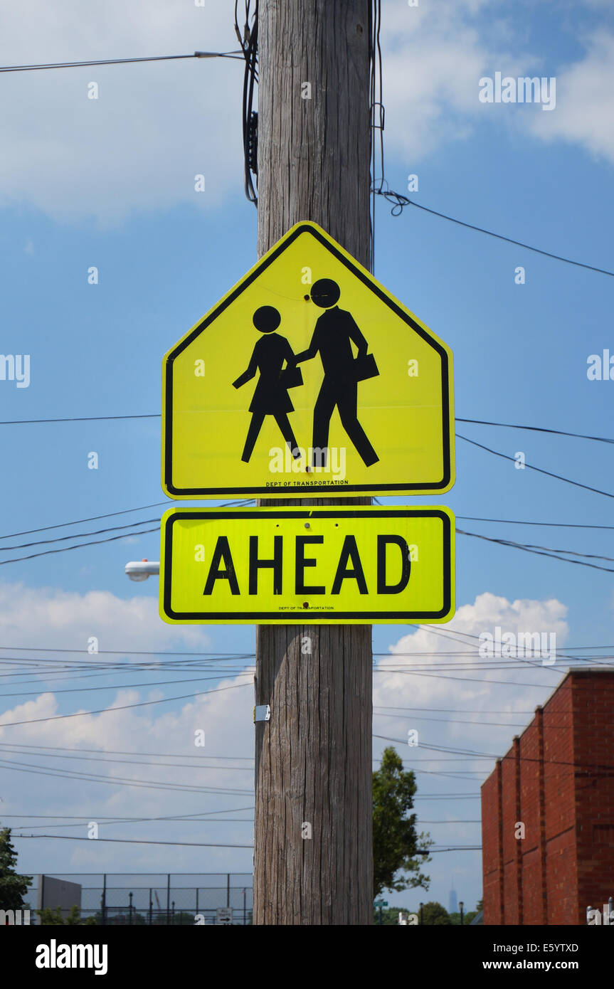Childrens Ahead Sign Stock Photo - Alamy