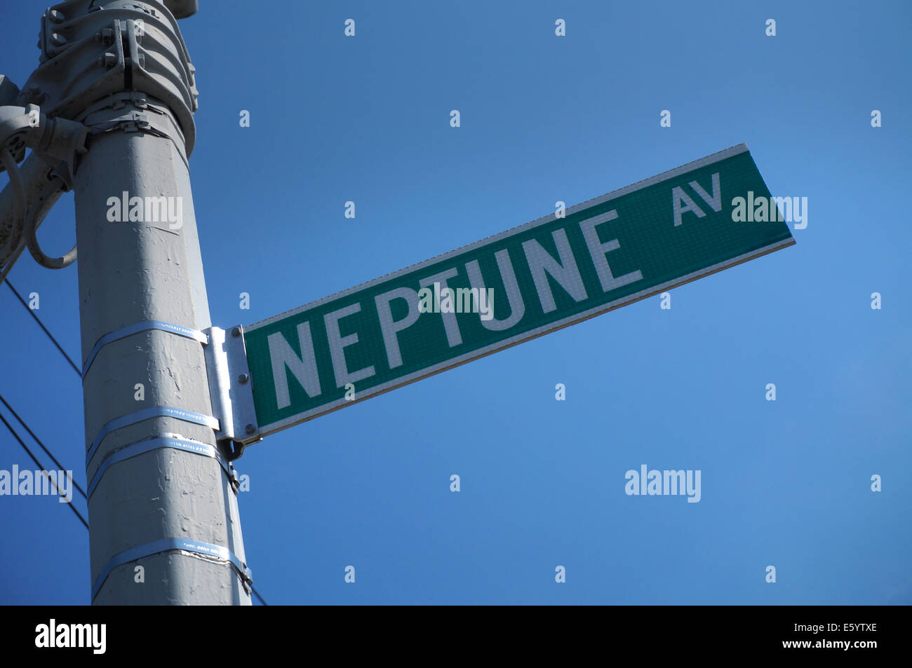 Sign of Neptune Avenue Stock Photo - Alamy