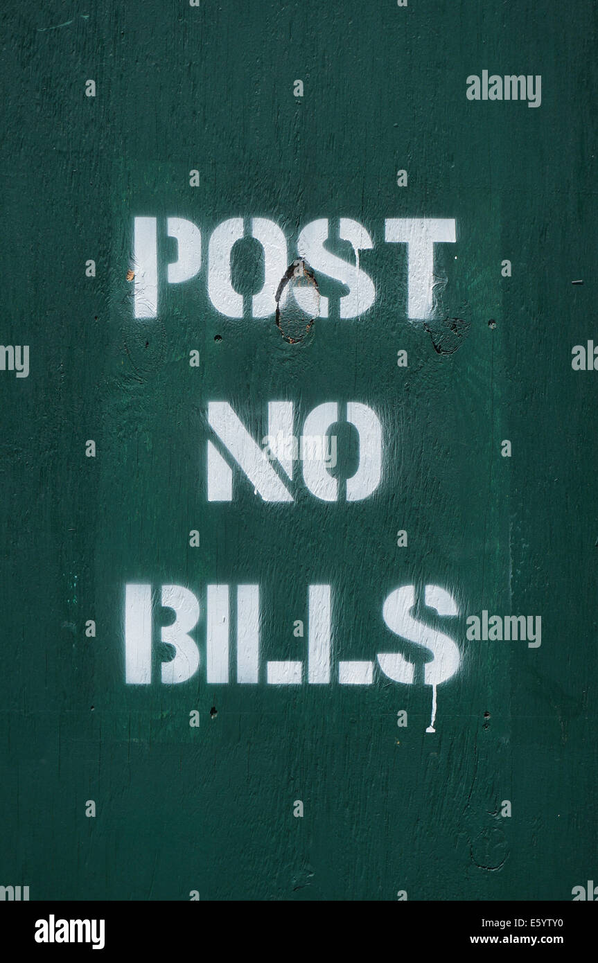 Post No Bills Stock Photo - Alamy