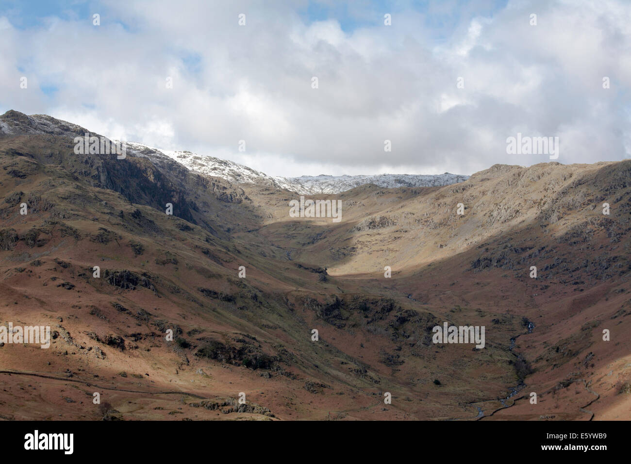 Cumbria valley valleys spring snow lake lakes hi-res stock photography ...