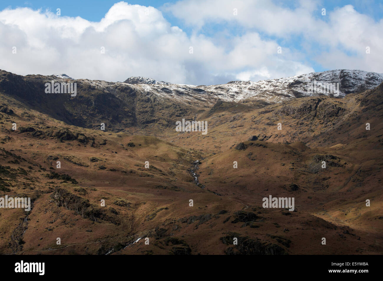 Cumbria valley valleys spring snow lake lakes hi-res stock photography ...