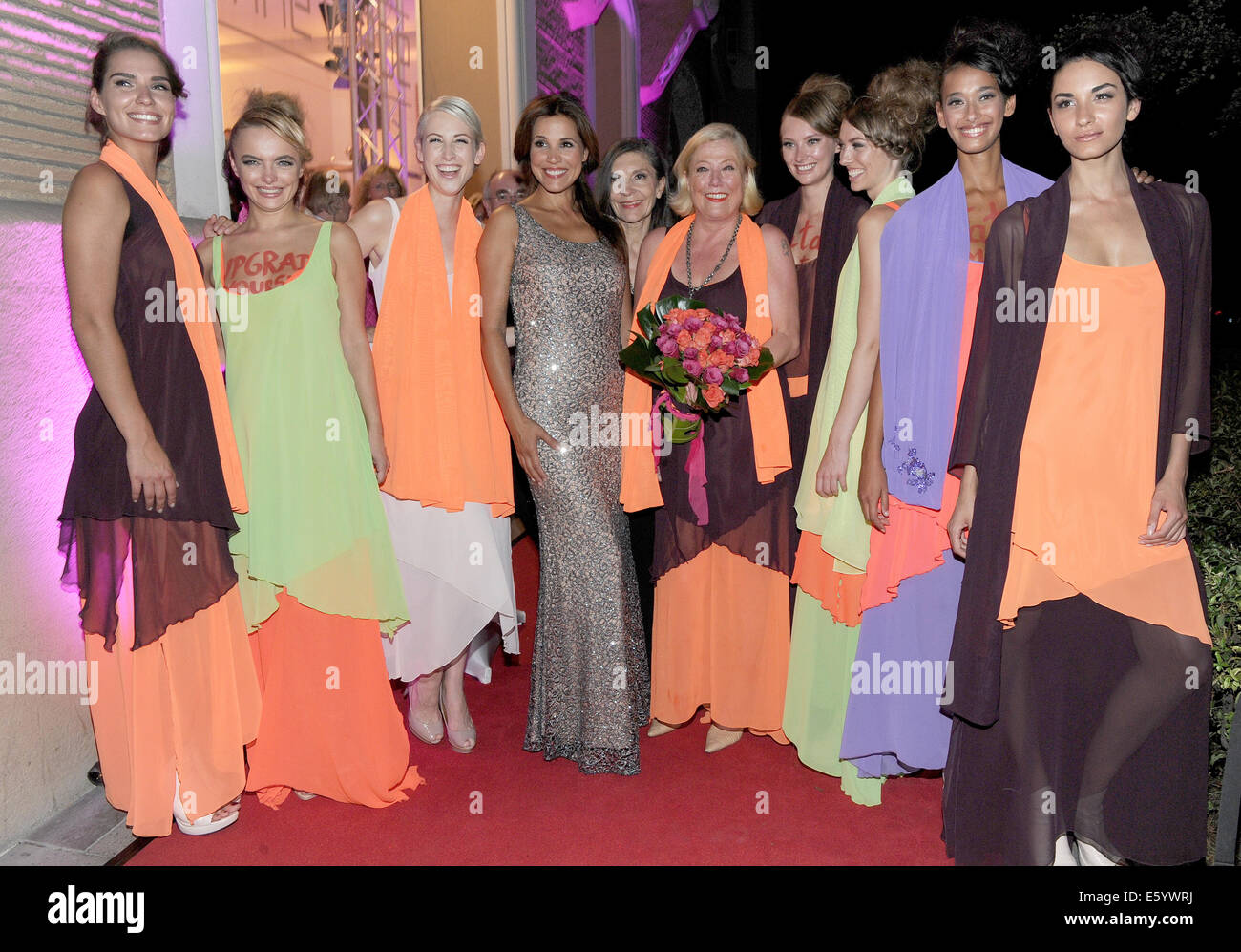 Munich fashion designer Susanne Wiebe () after her the show for her new ...