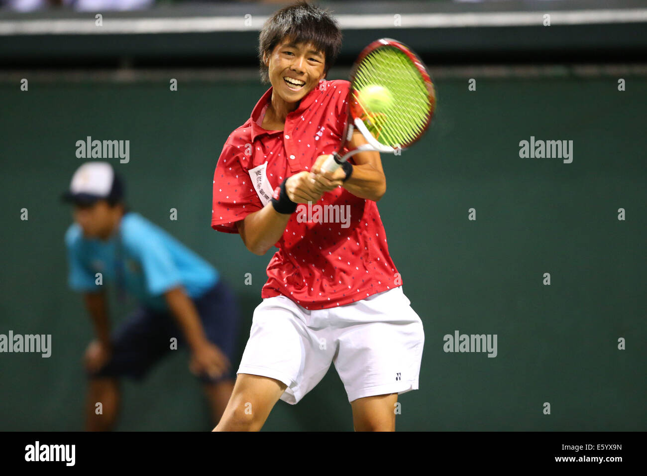 Ariake Coliseum, Tokyo, Japan. 8th Aug, 2014. Masaya Kobayashi (Tokyogakkan Urayasu), AUGUST 8 ...