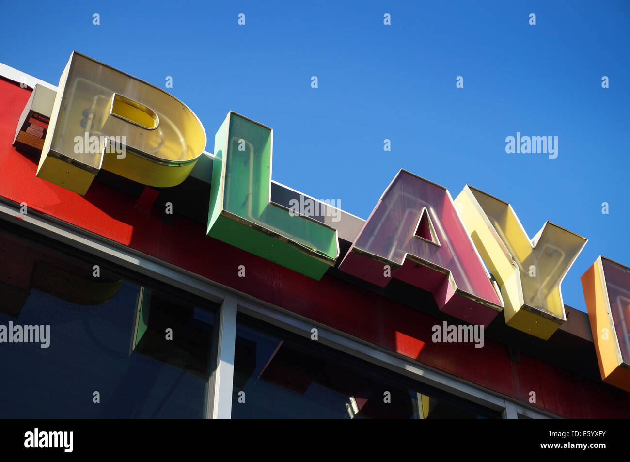 Sign saying "Play Stock Photo - Alamy