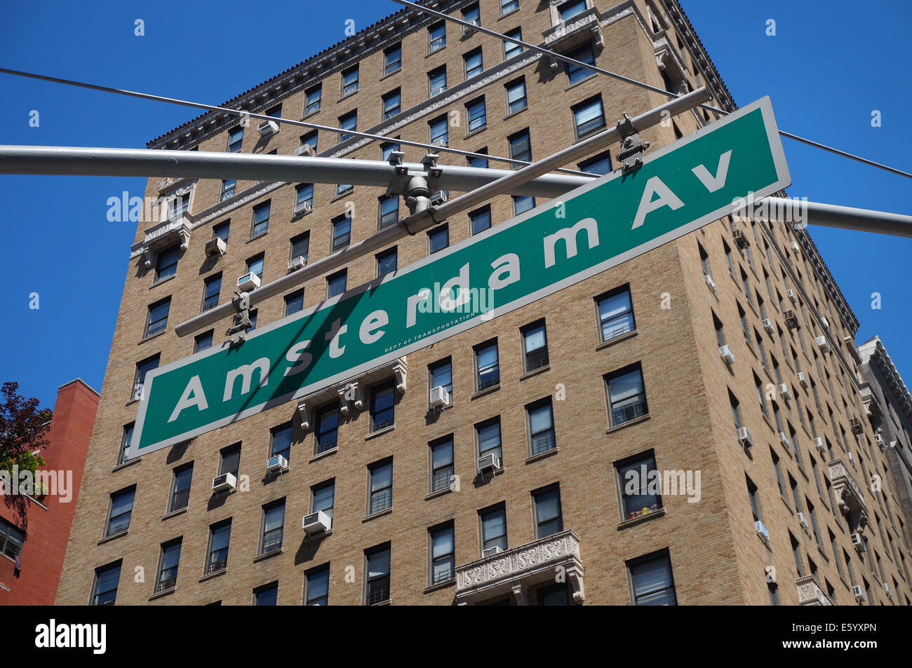 Sign of Amsterdam Avenue Stock Photo - Alamy