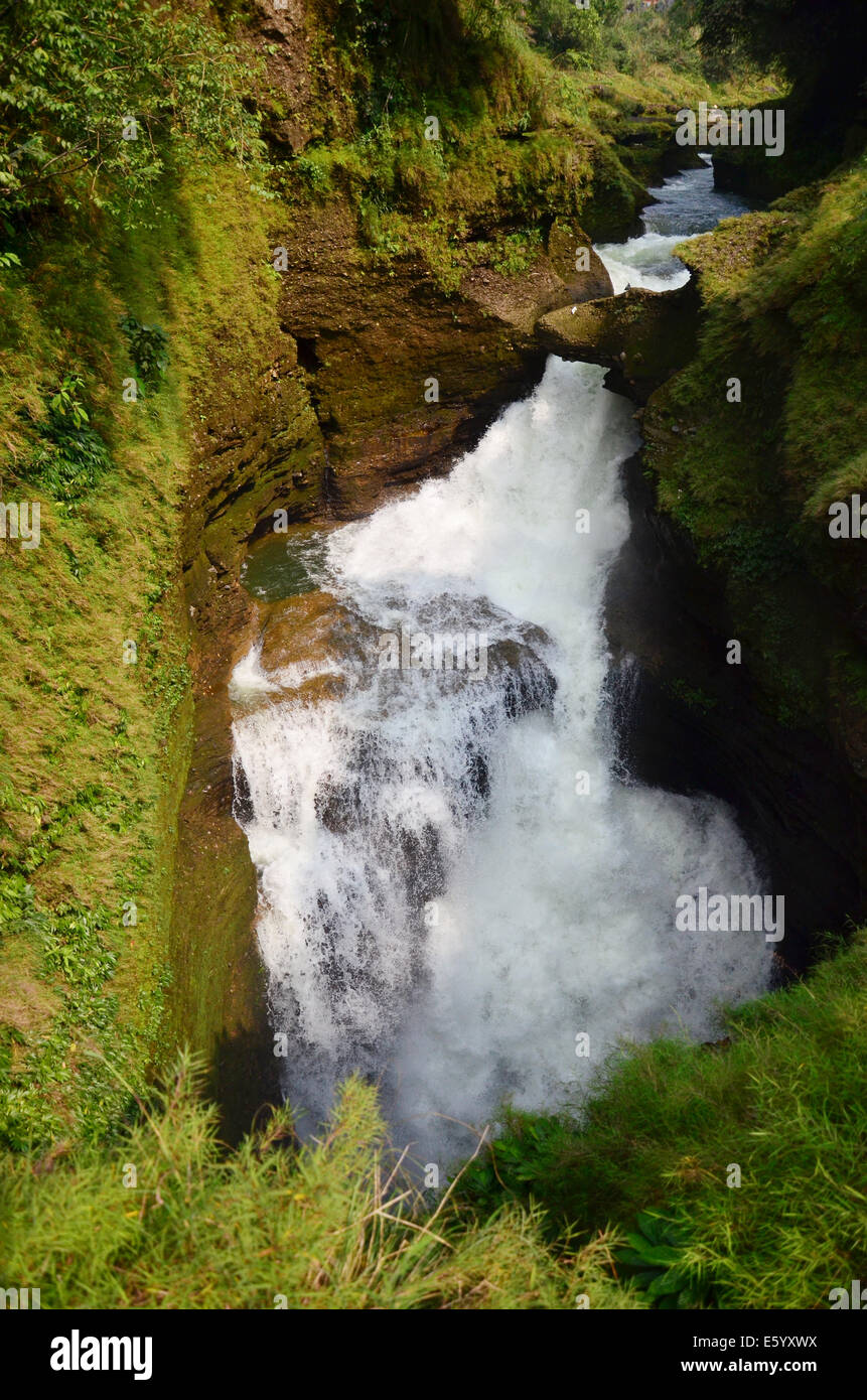 Hell's Falls or Devil waterfall at Pokhara in Annapurna Valley Nepal ...