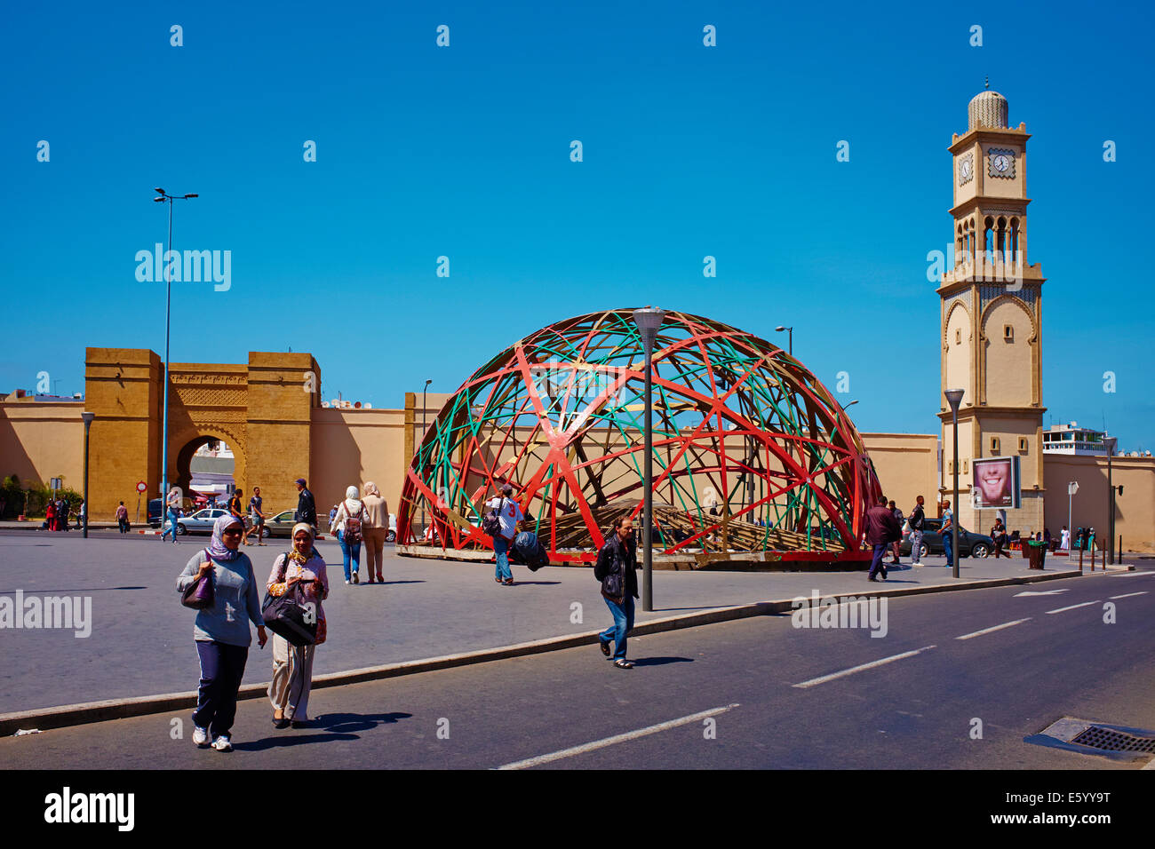 Morocco, Casablanca, United Nation (Nation Unis) square, Zevaco Dome ...