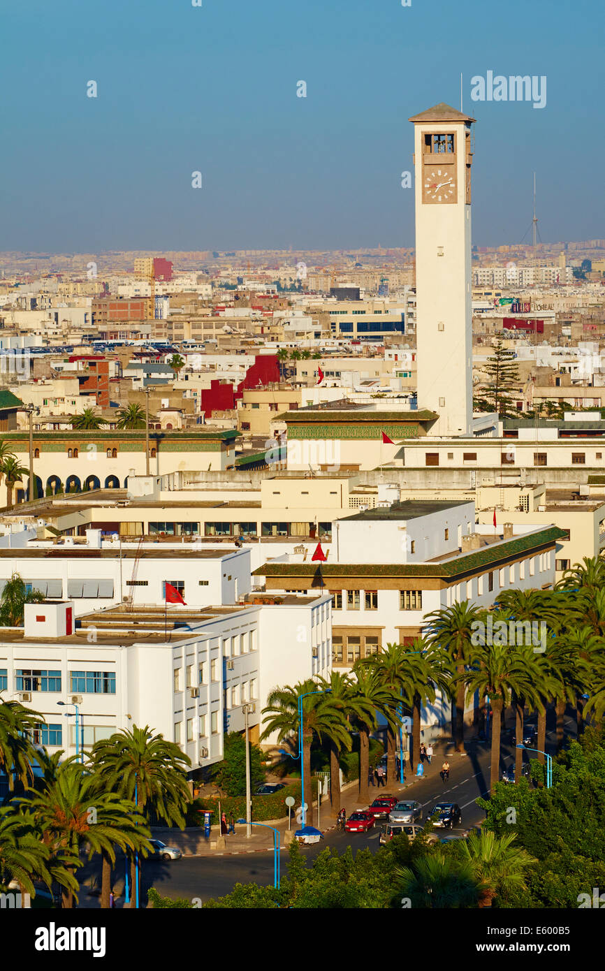 Morocco, Casablanca, Mohammed V square, Wilaya (ex city hall), 1937 ...