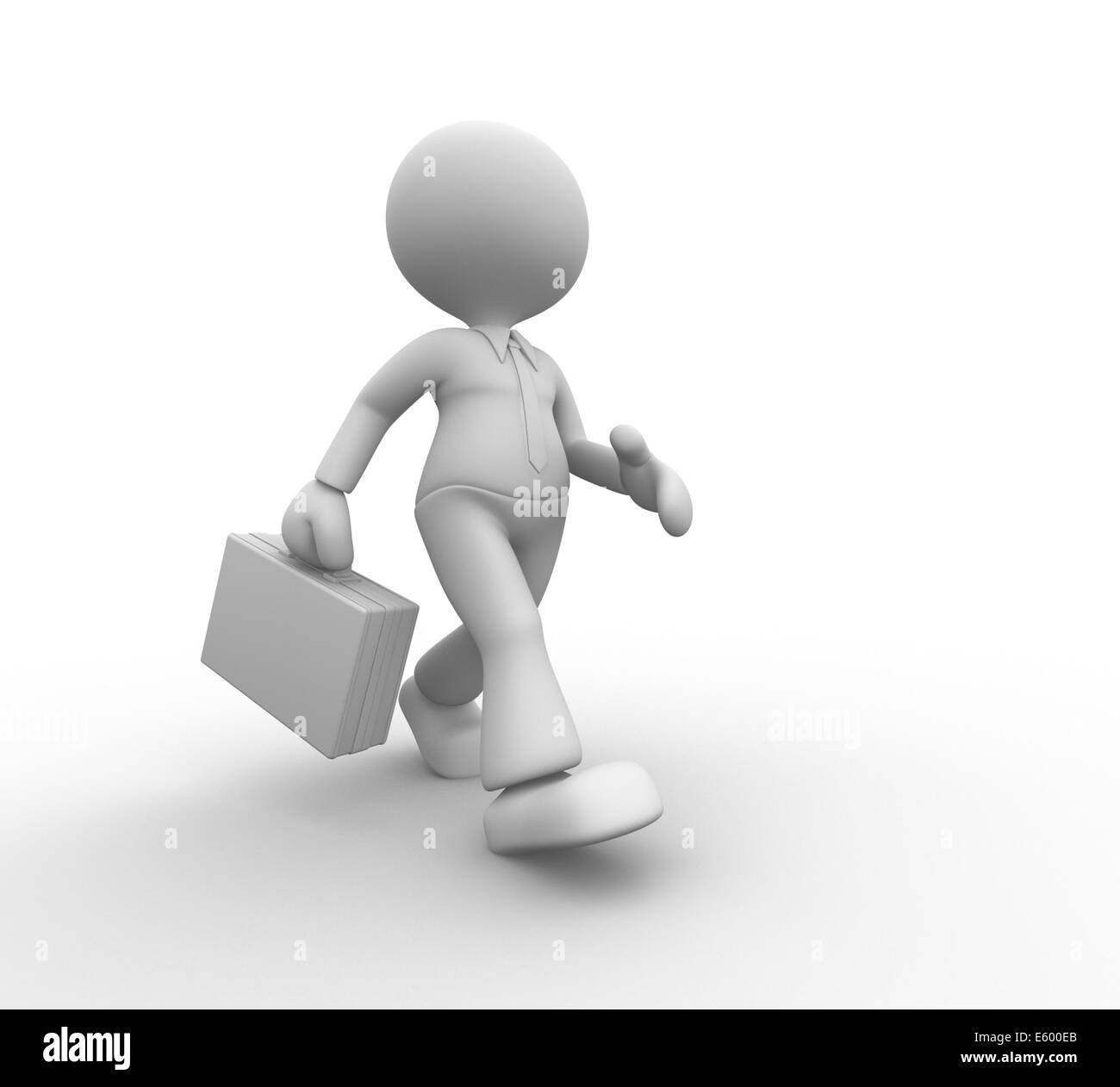 3d people - man, person with a briefcase Stock Photo - Alamy