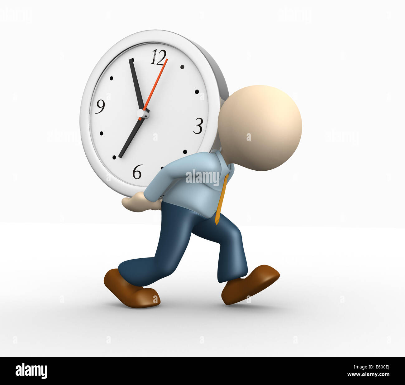 3d man clock hi-res stock photography and images - Alamy