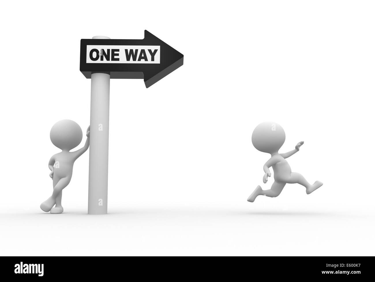 One Way Street Sign Black and White Stock Photos & Images - Alamy