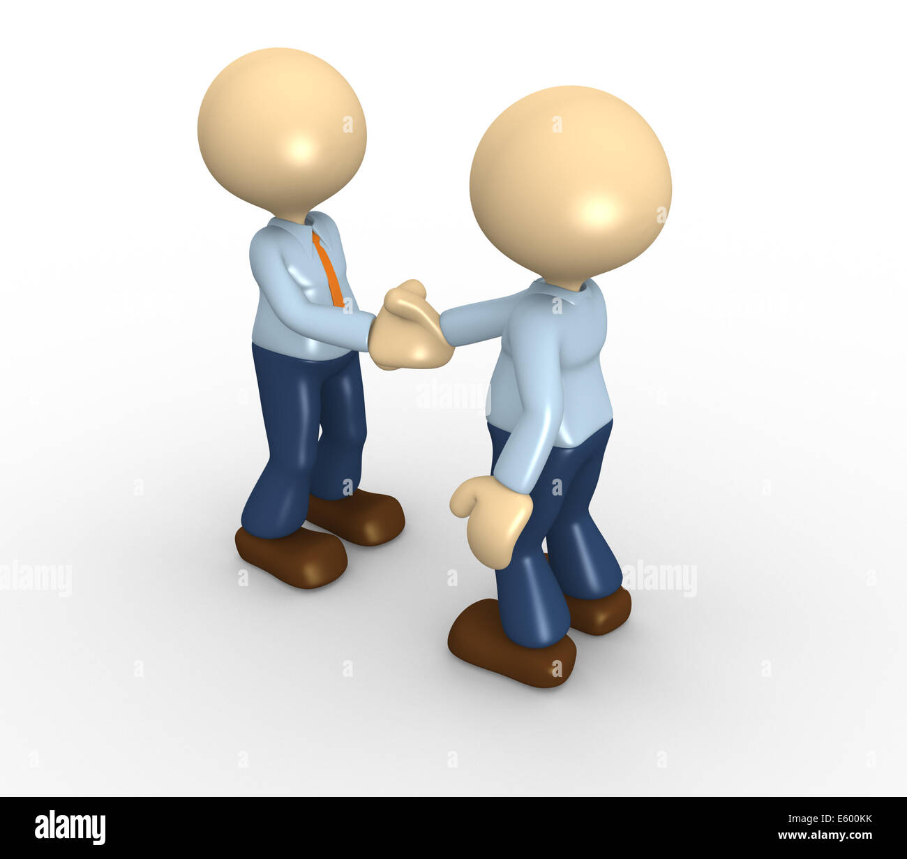 3d people - men, person shaking hands. Businessmen Stock Photo - Alamy