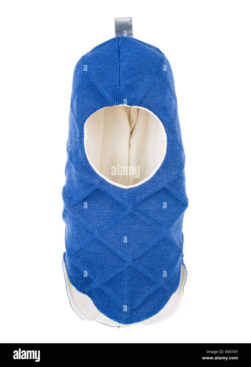 Child One Hole Ski Mask, winter hat helmet isolated on a white ...