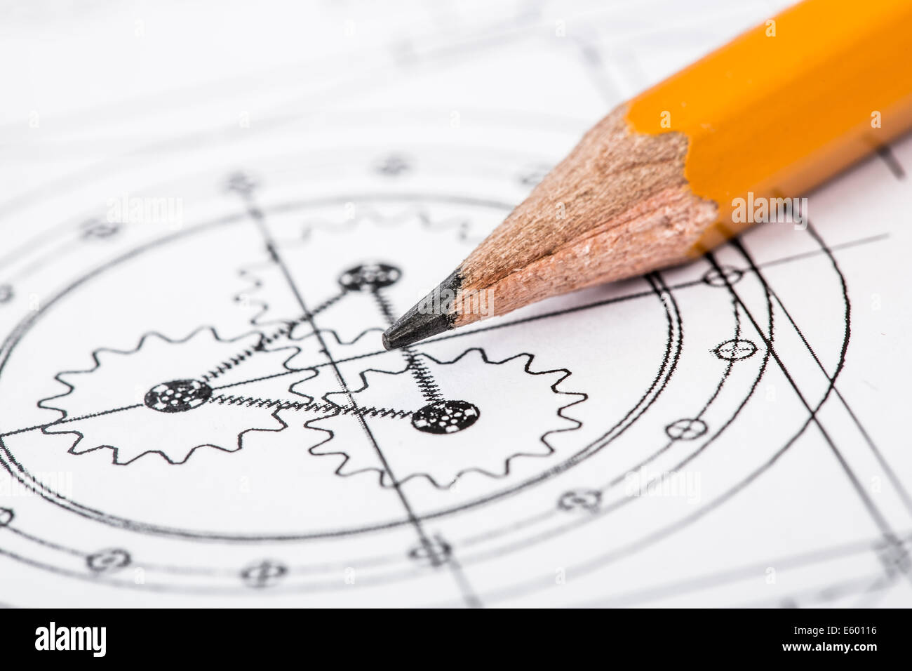 Drawing detail and pencil close-up Stock Photo - Alamy