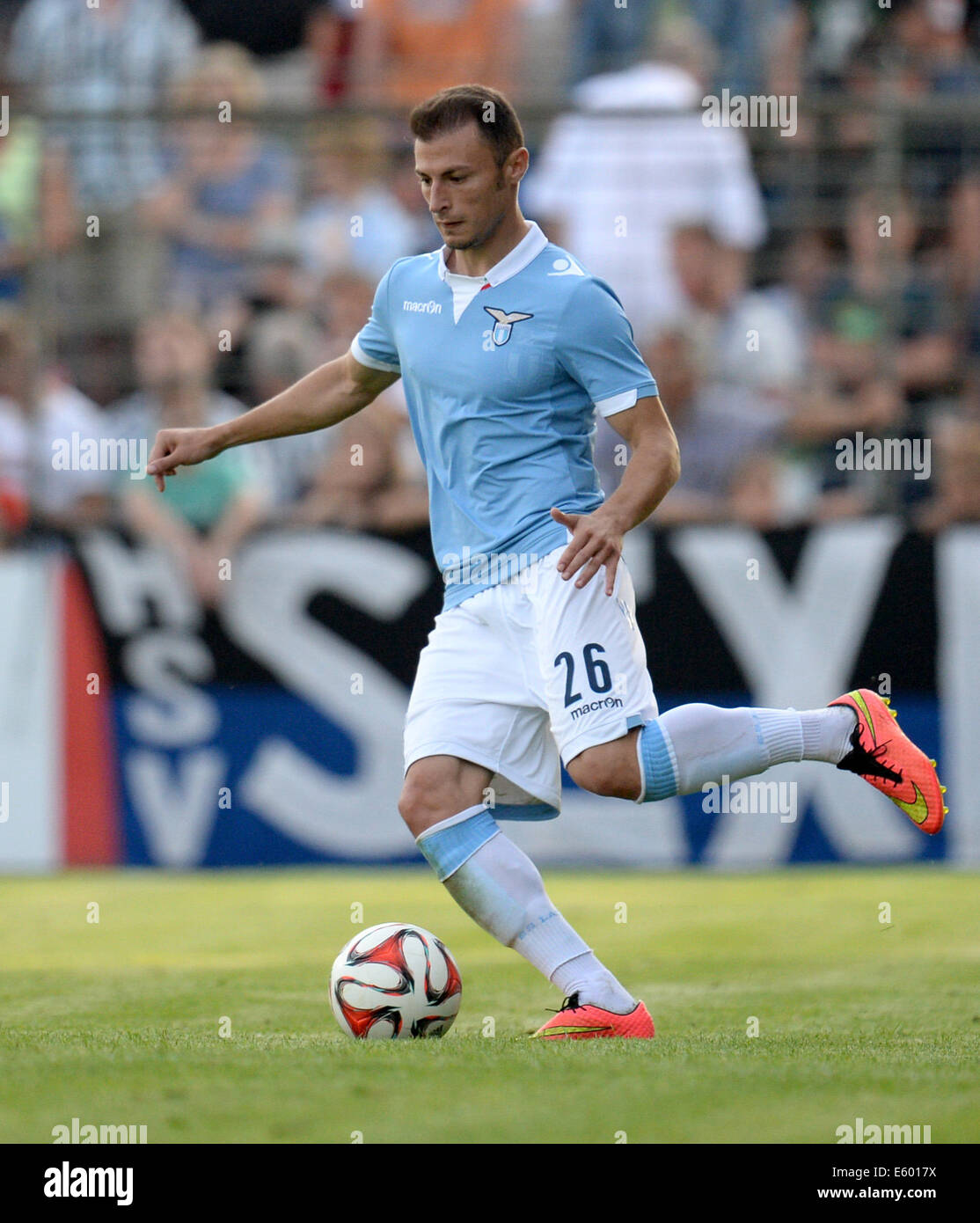 Luebeck, Germany. 08th Aug, 2014. Rome's Stefan Radu in action during ...