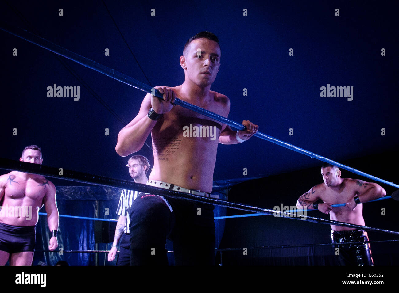Beauly, Scotland, UK. 9th August, 2014. Professional British Wrestling ...