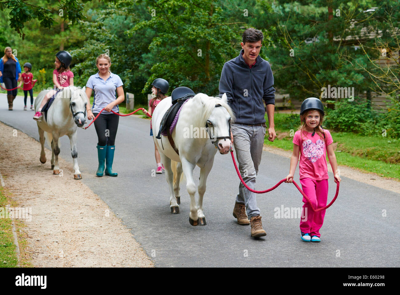 Young Children On A Pony Riding Activity Center Parcs Sherwood Forest ...