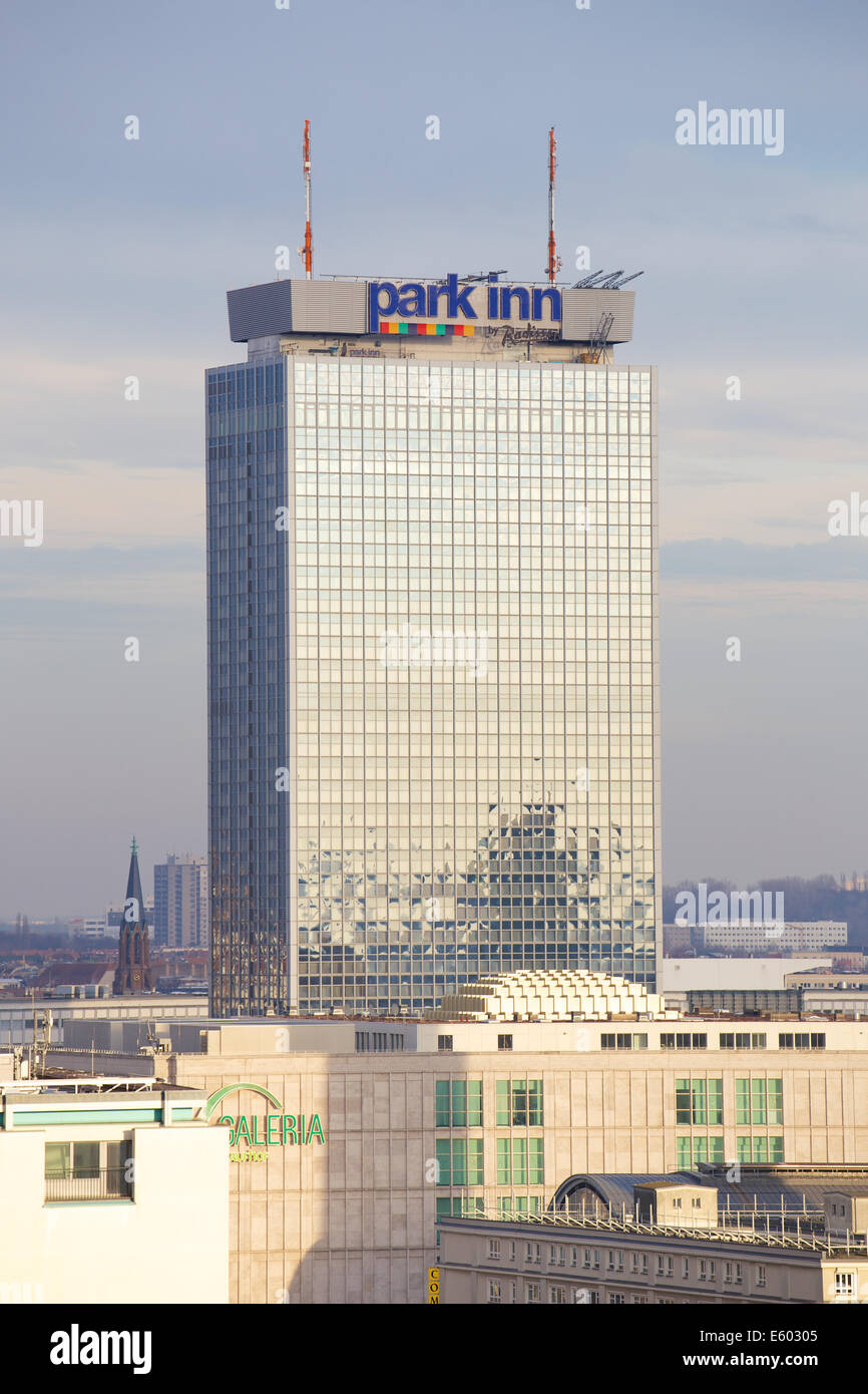 The Park Inn hotel high rise in Berlin, Germany on December 27, 2013 ...
