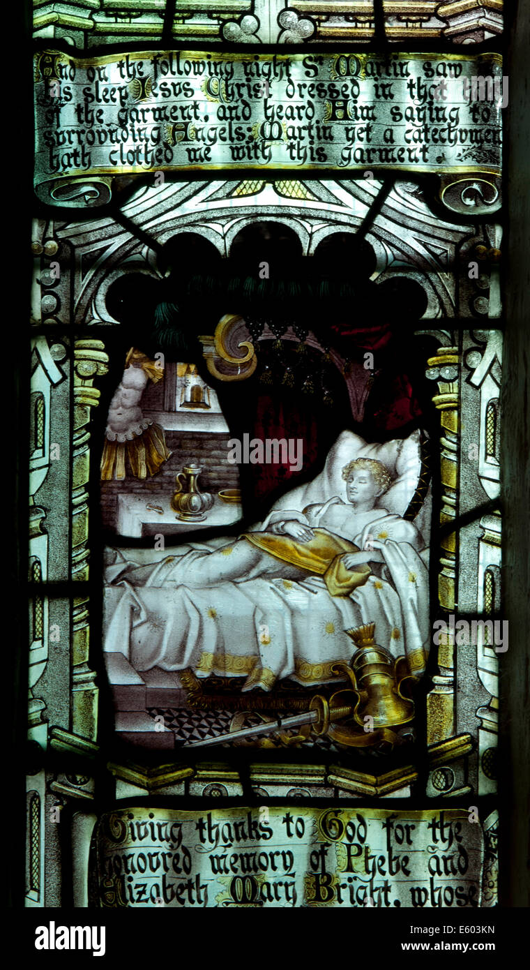 Stained glass in St. James Church, Colwall, Herefordshire, England, UK ...