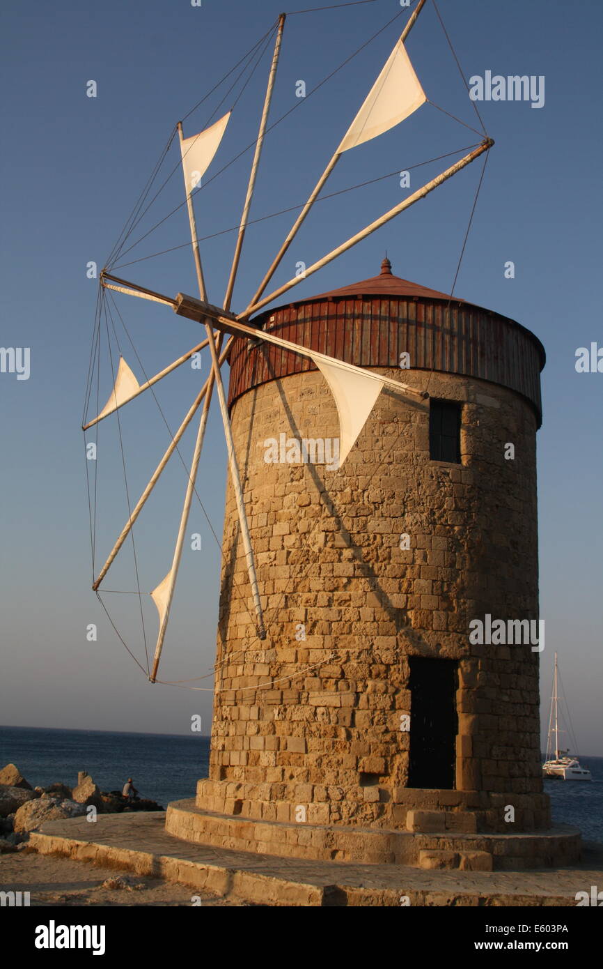 Old Mill in Greece Stock Photo - Alamy
