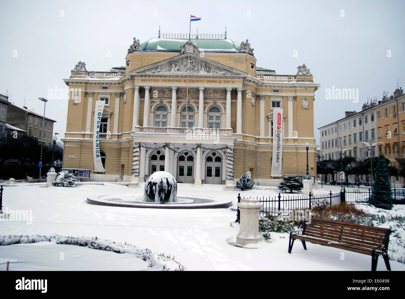 The Croatian National Theatre Ivan Zajc in Rijeka,Croatia Stock Photo - Alamy