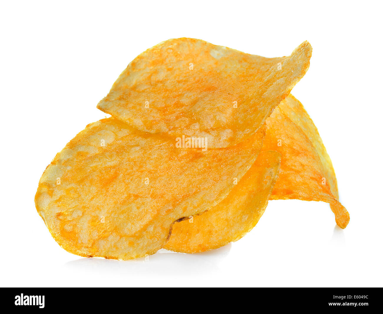 Group potato chips isolated Cut Out Stock Images & Pictures - Alamy
