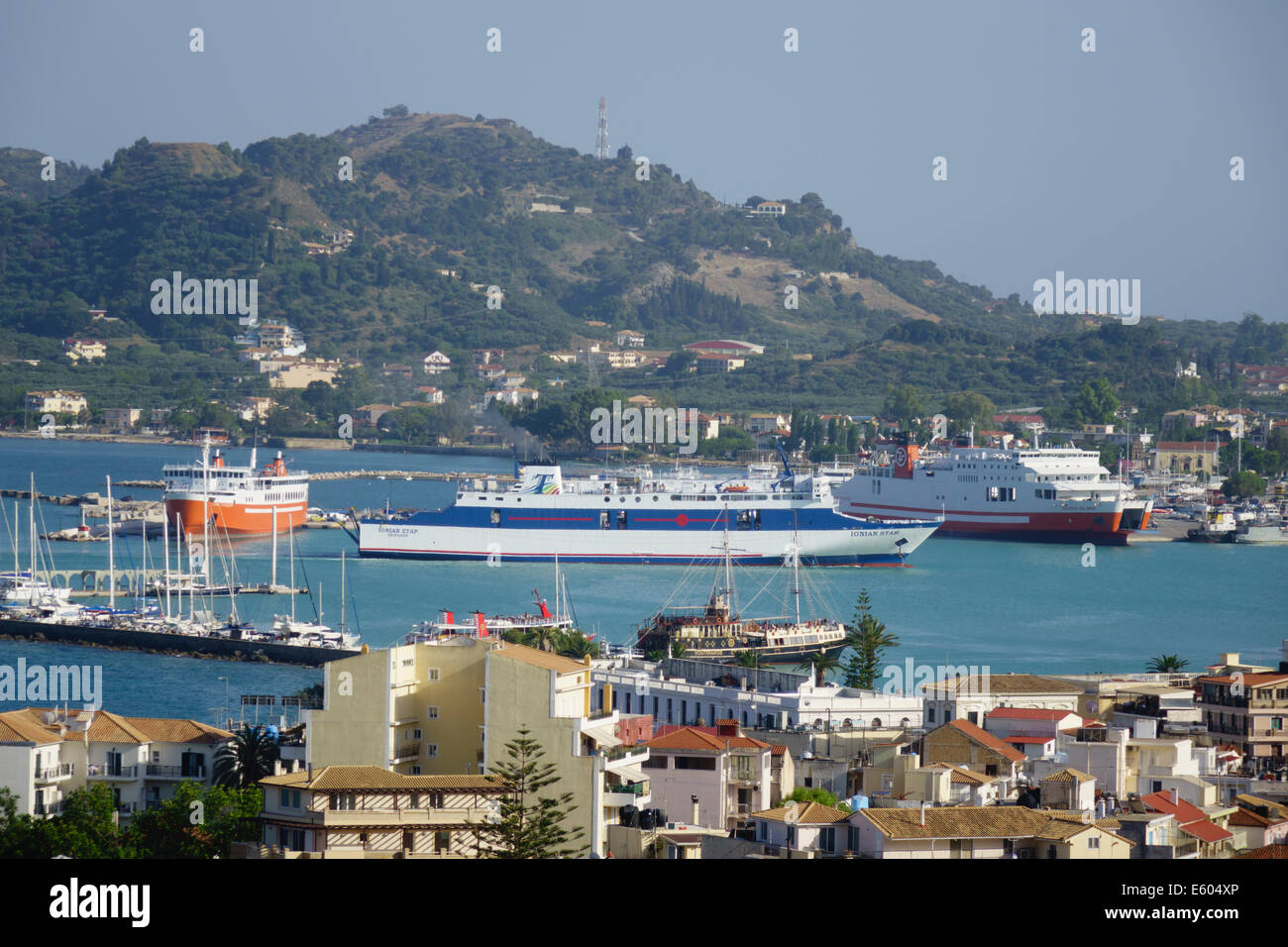 Zante, Greece - Zakynthos town. Harbour Stock Photo - Alamy
