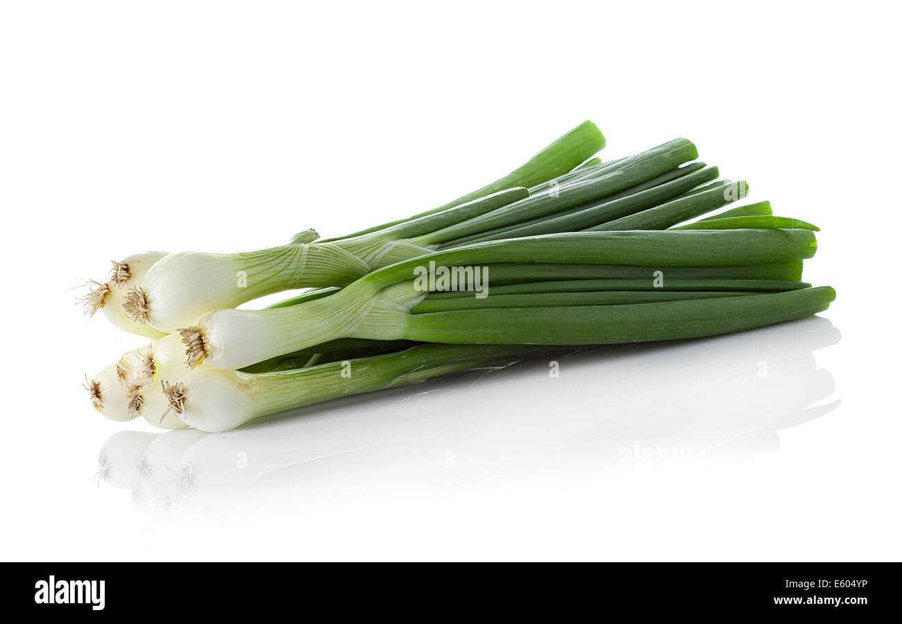 green onion isolated on white background Stock Photo - Alamy