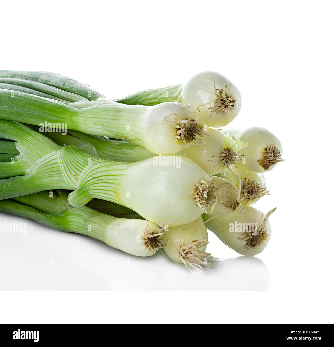 green onion isolated on white background Stock Photo - Alamy