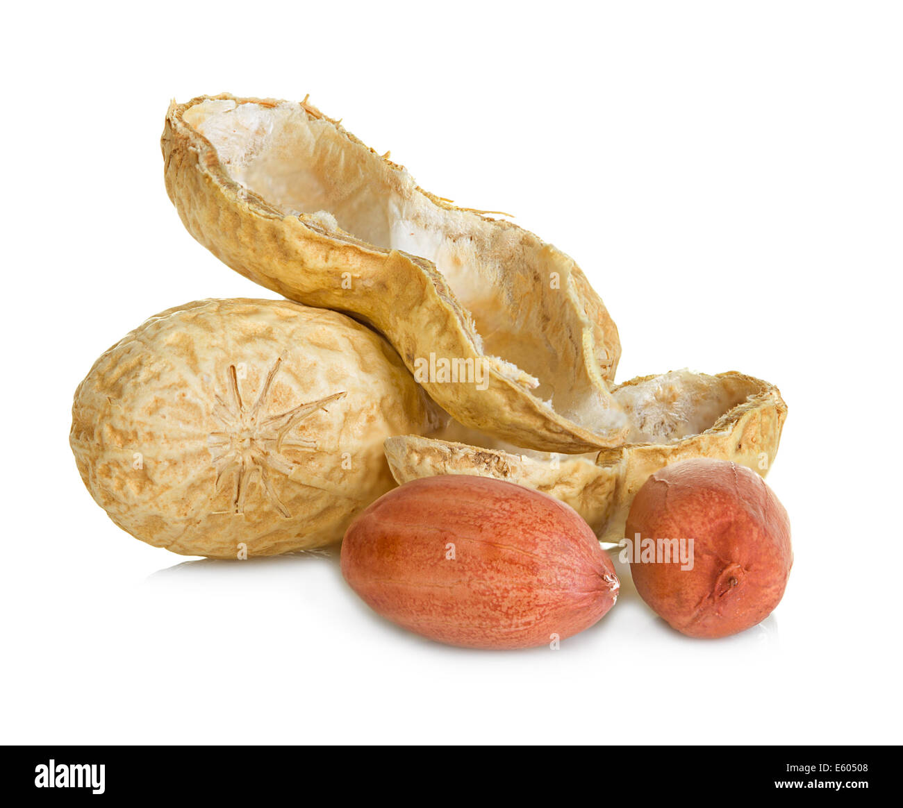 peanuts isolated on white background Stock Photo - Alamy