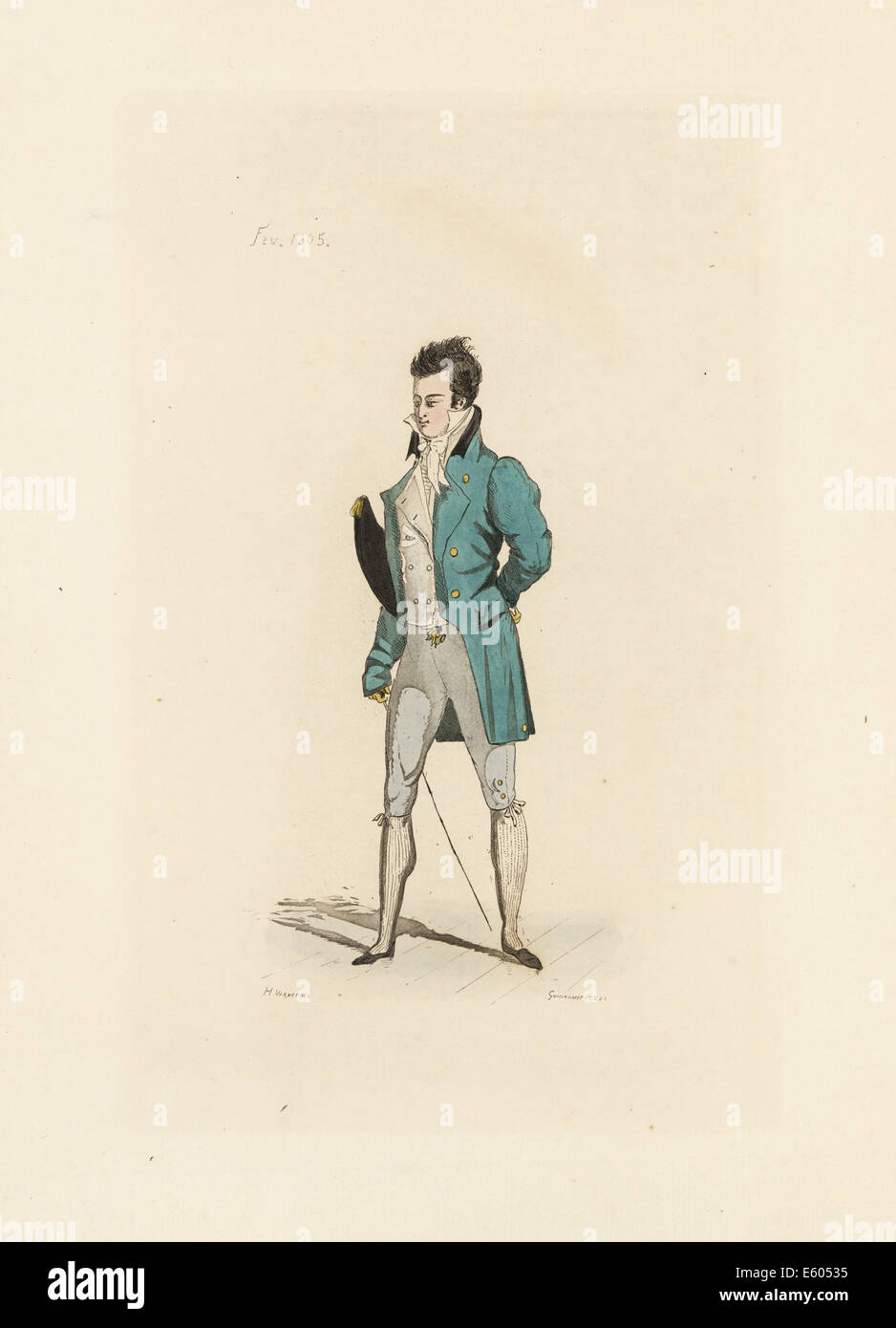 English man in the fashion of February 1805 Stock Photo - Alamy