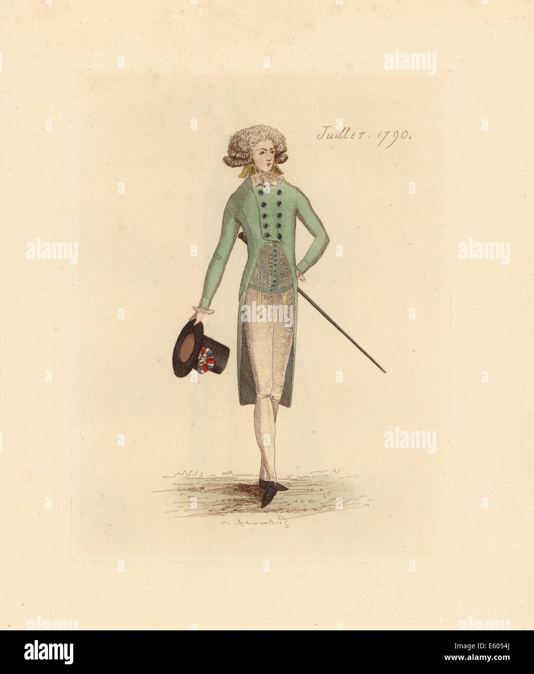 French man wearing the fashion of July 1790 Stock Photo - Alamy