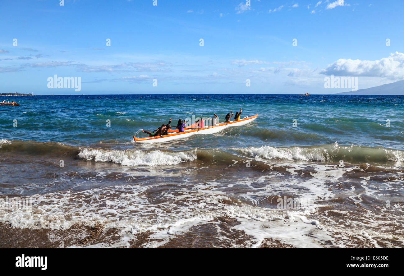 Hawaiian Outrigger Canoe Maui High Resolution Stock Photography and ...