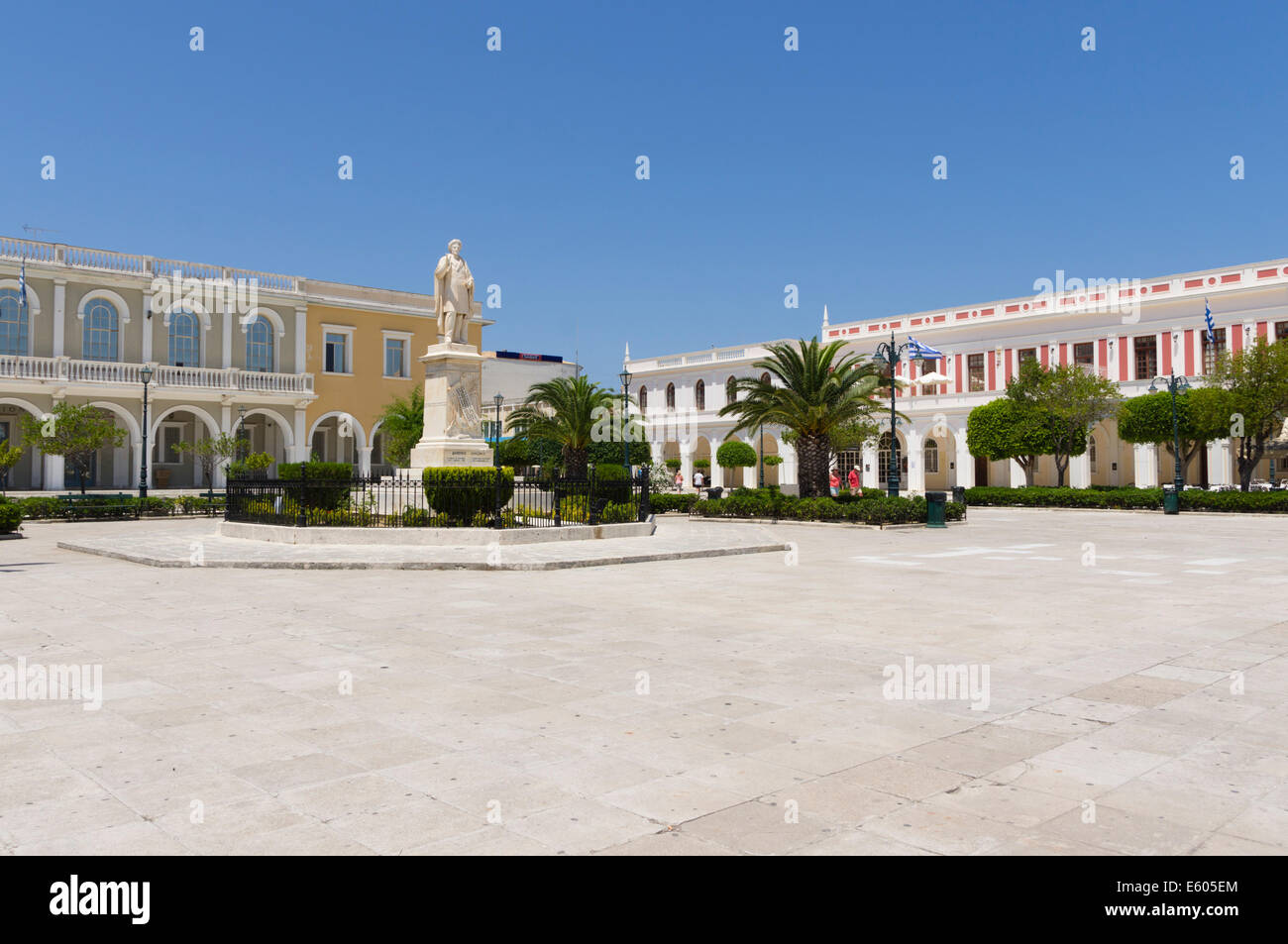 Zante, Greece - Solomos Square, Zakynthos town Stock Photo - Alamy