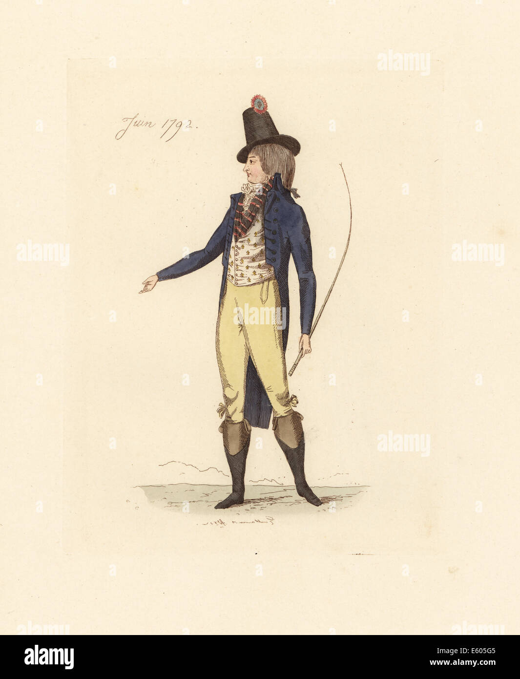 French man wearing the fashion of June 1792 Stock Photo - Alamy