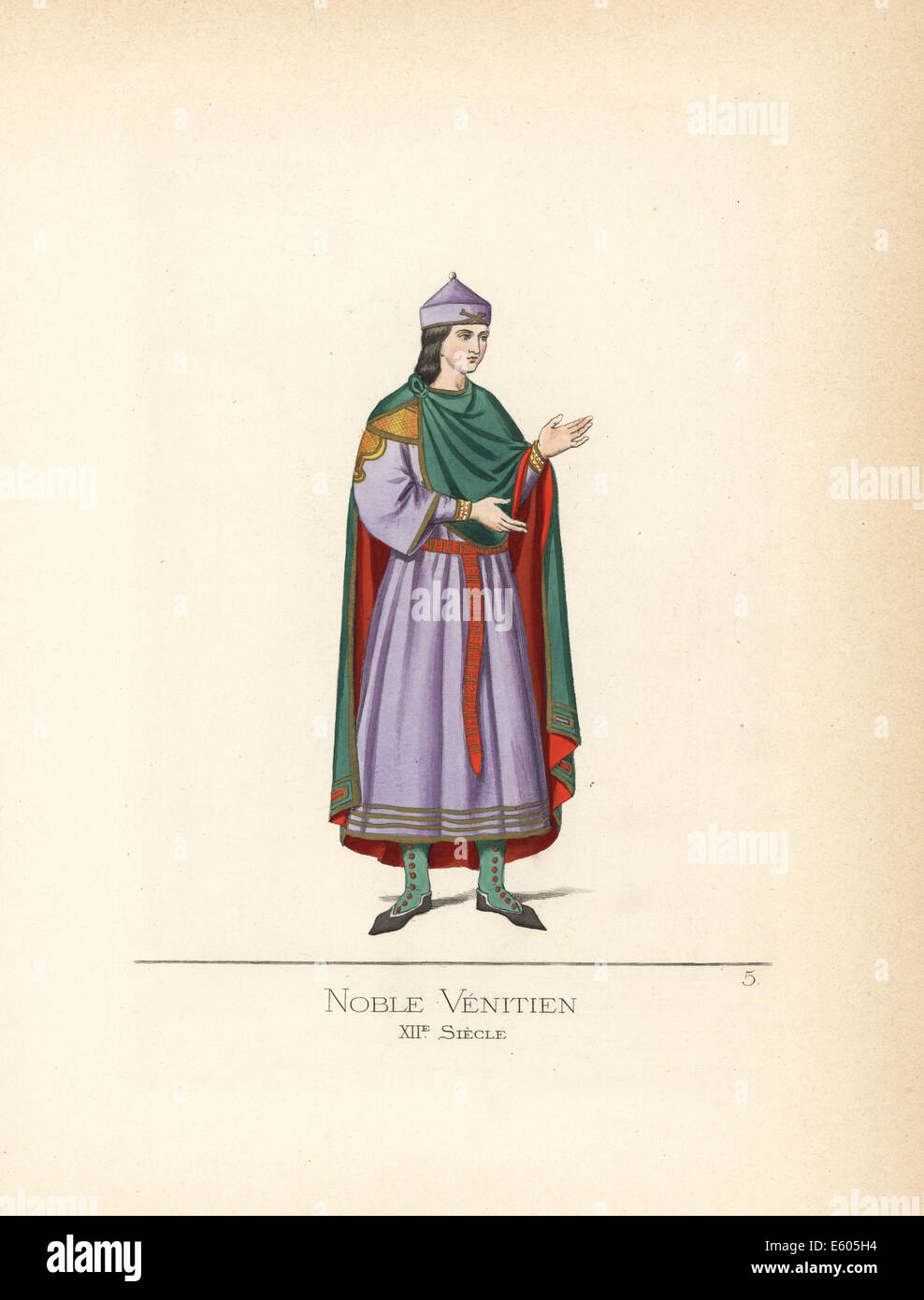 Nobleman of Venice, 12th century Stock Photo - Alamy