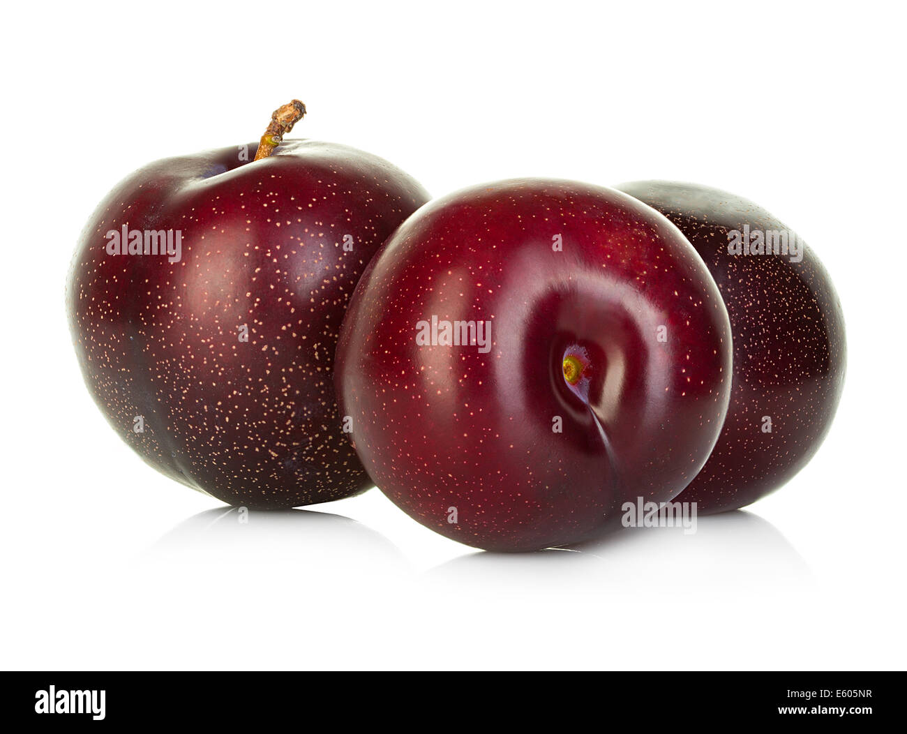 plums isolated on white background Stock Photo - Alamy