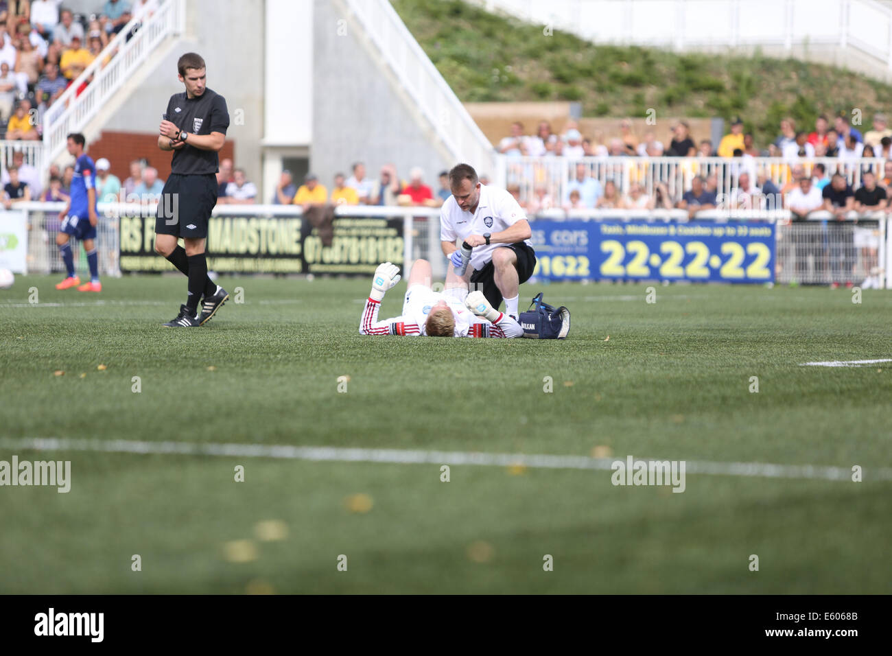 Maidstone, UK. 9th August, 2014. Ryman League premier division ...