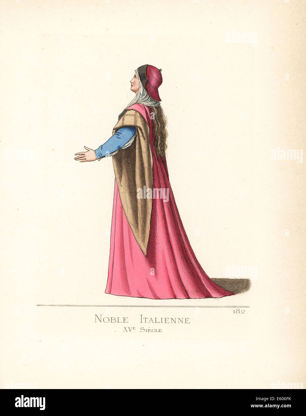 Noblewoman of Italy, 15th century Stock Photo - Alamy