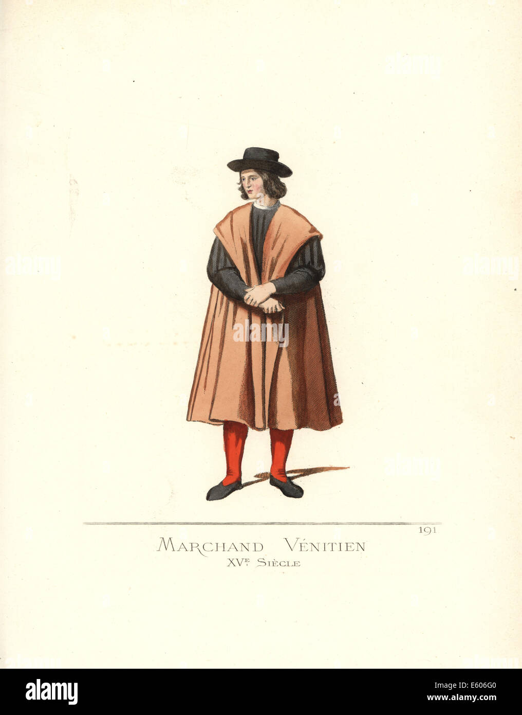 Venetian merchant, 15th century Stock Photo - Alamy