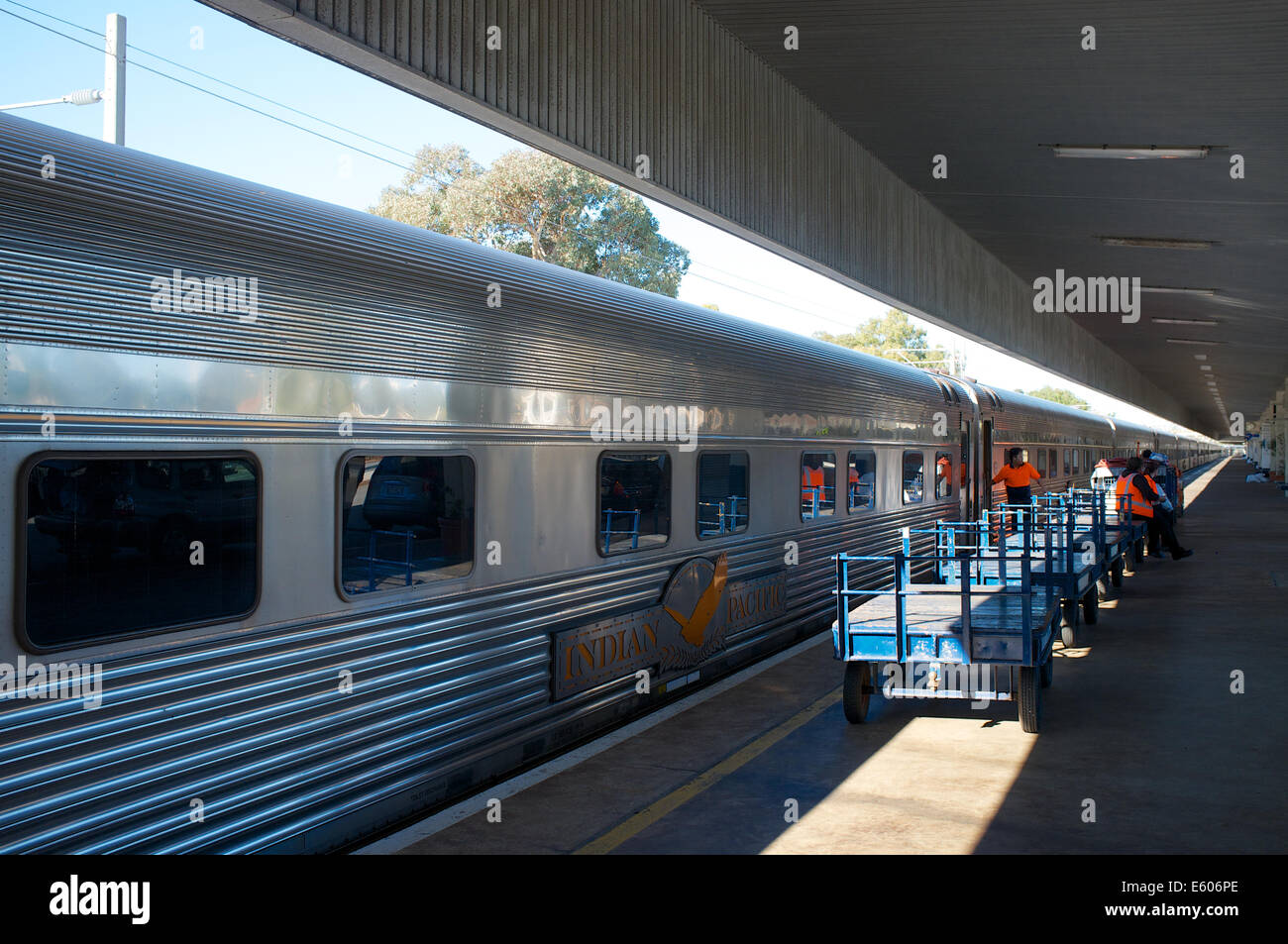 The Indian Pacific train at East Perth Station in August 2014 Stock ...