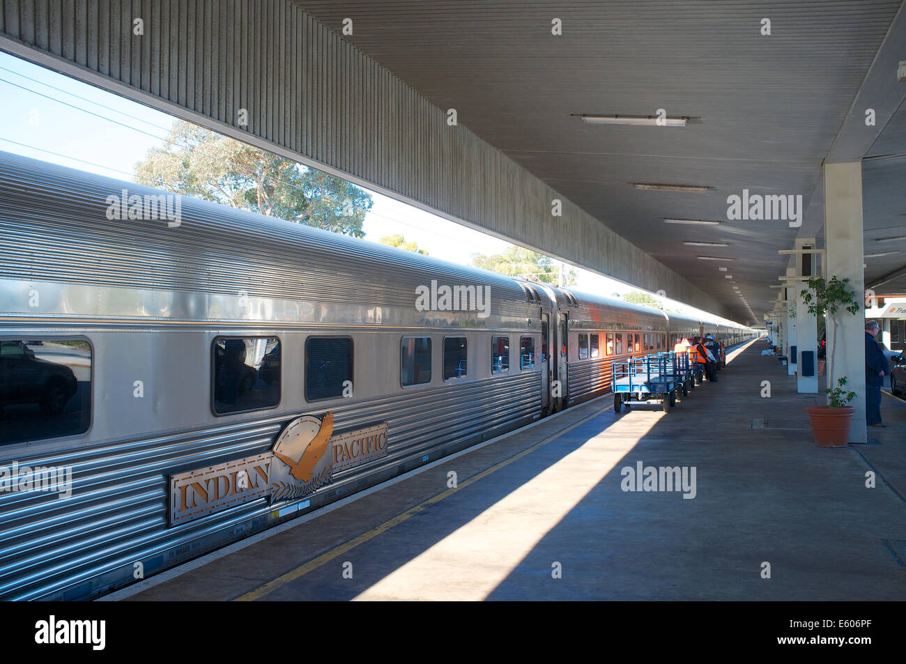 The Indian Pacific train at East Perth Station in August 2014 Stock ...