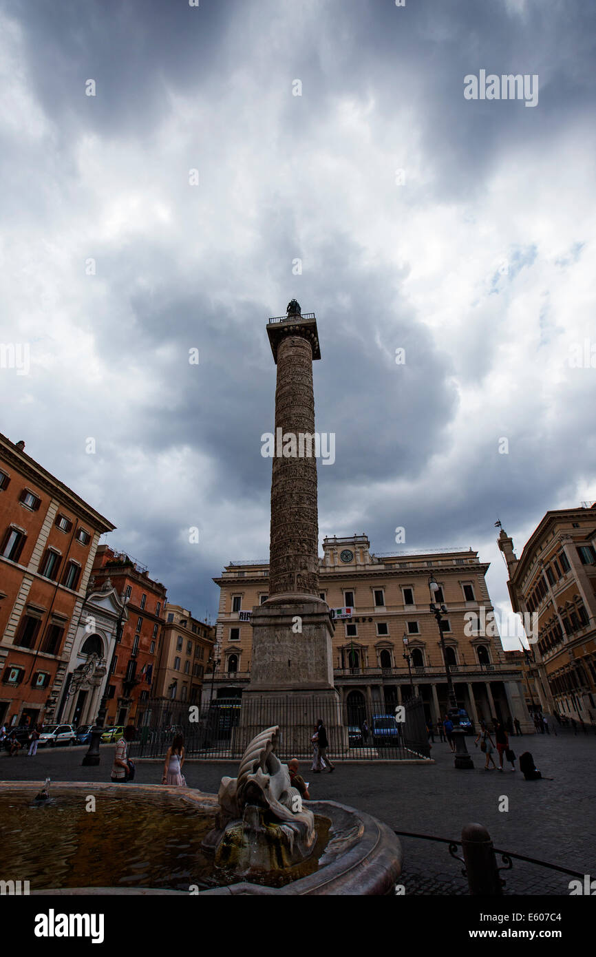 The Column of Marcus Aurelius, Rome, Italy Stock Photo - Alamy