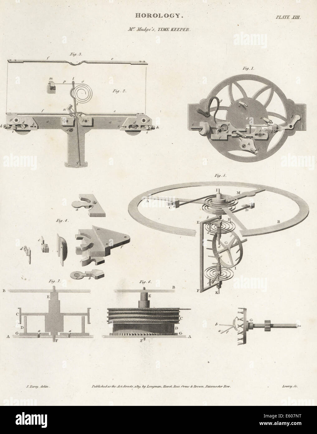 Thomas Mudge's timekeeper detached lever escapement, 1754 Stock Photo ...