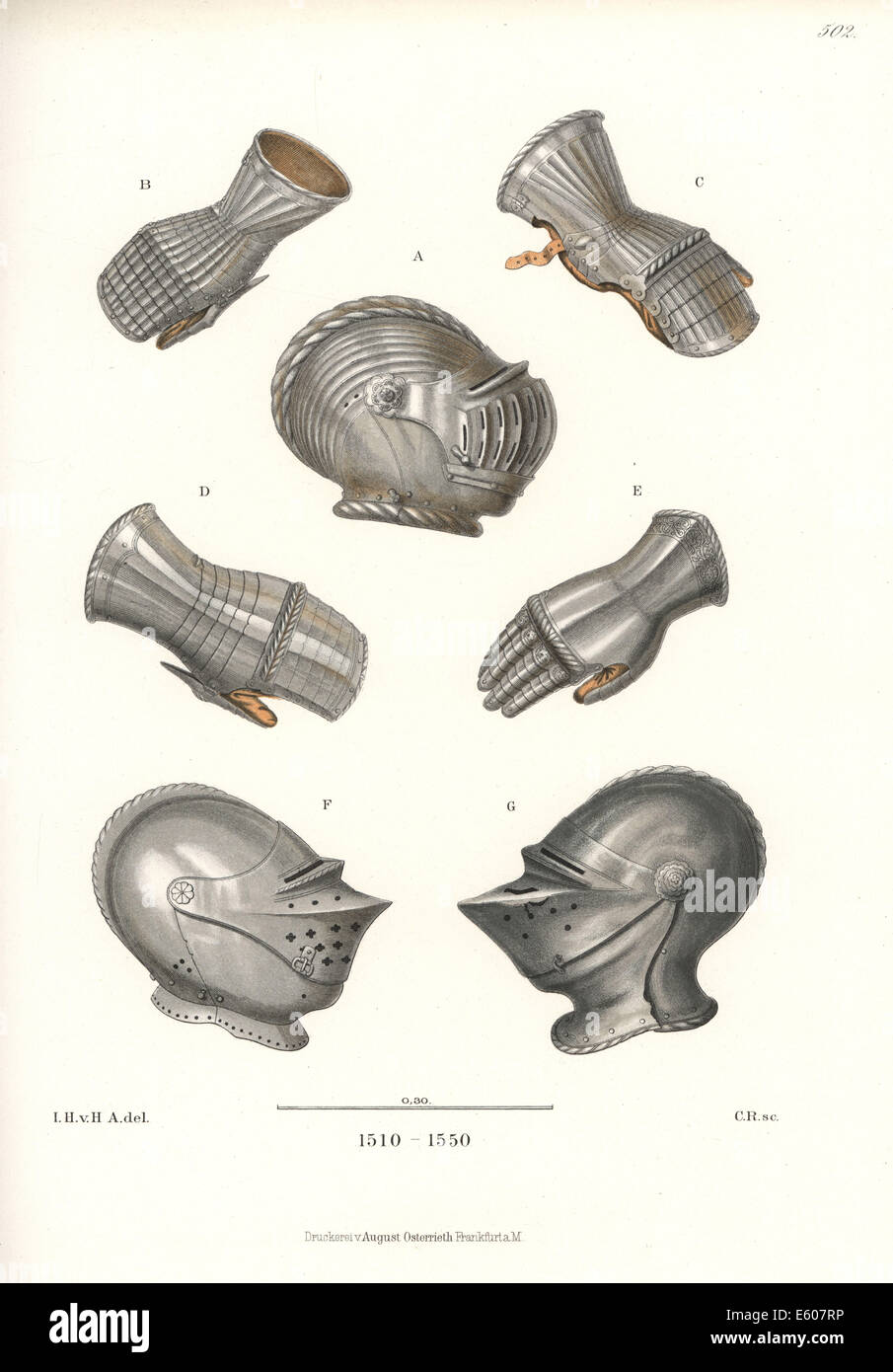 Jousting helms and gauntlets in the Emperor Maximilian style, 16th ...