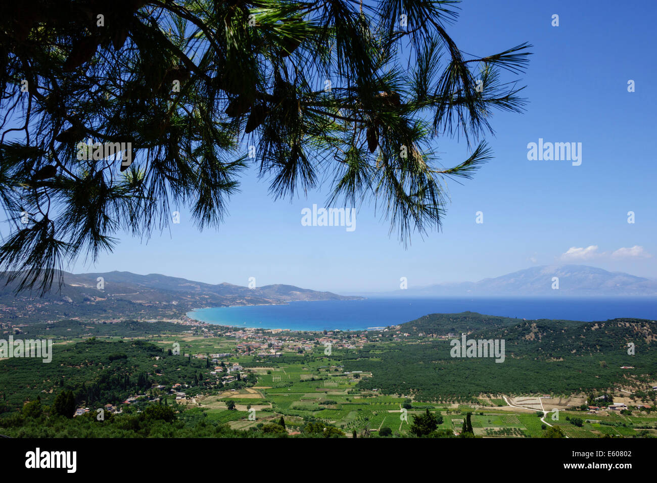 Zante, Greece - Ano Gerakari. View over Alykes bay Stock Photo - Alamy